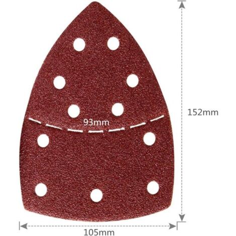 Pack of 40 Sanding Triangles, Sandpaper for Bosch PSM 160 A/PSM 80, 105 ...