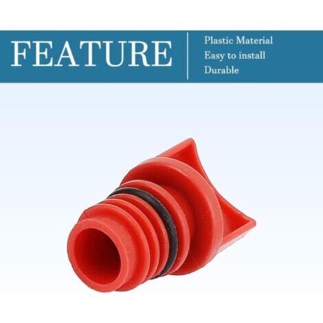 2pcs Air Compressor Oil Cap Plastic Shell 18mm Male Thread Dia Red