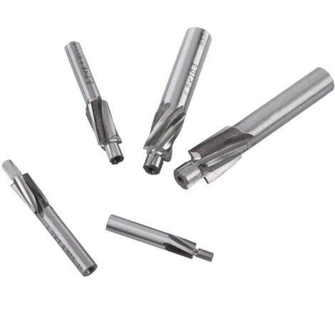 Countersink bit, End mill, 5pcs HSS Step Countersink Bits, Metal ...