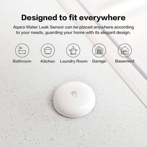 Flood Sensor, Requires Hub, Wireless Flood Detector for Alarm System ...