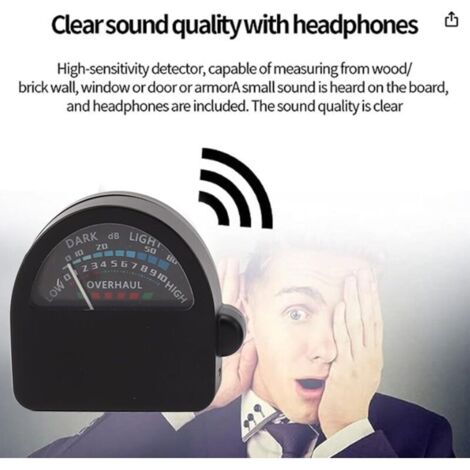 Water Pipe Leak Detector, 13000X Clear Sound Sensitive Wall-Mounted ...