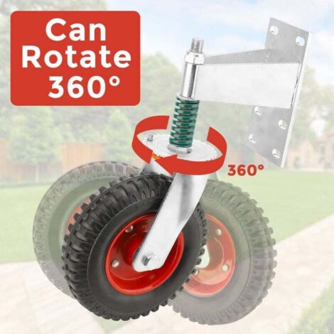 20cm Gate Wheel for Metal Gates, 272kg Capacity, 360° Rotating Spring ...
