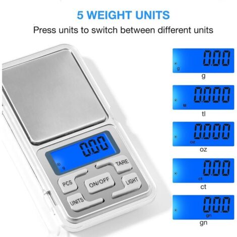 Precision Scale 0.01g-500g, Small Precision Scale with Backlit LCD ...