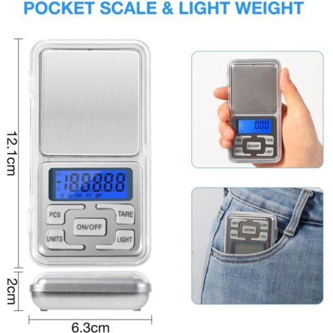 Precision Scale 0.01g-500g, Small Precision Scale with Backlit LCD ...