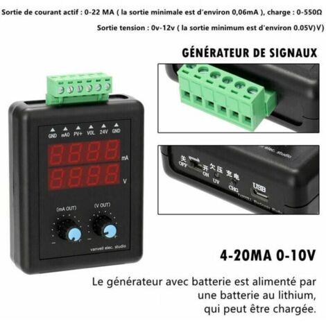 4-20mA 0-10V, 24V Signal Generator, Current and Voltage Transmitter ...
