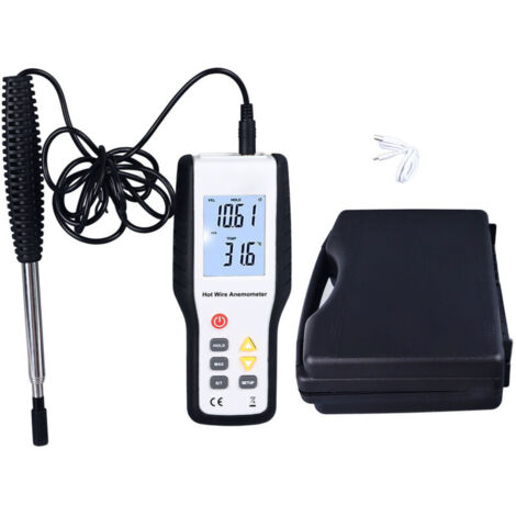 Digital Anemometer, LCD Thermal Anemometer, Wind Speed and Temperature ...
