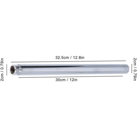 30cm G1/2 Shower Extension Tube Shower Arm Extension in Chrome Plated ...