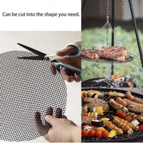Mesh BBQ Cooking Mat, Pack of 5, Non-Stick, Reusable, Durable, for ...