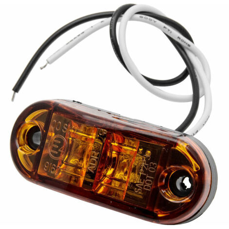 Side/Front/Rear Marker Lights, 4pcs, Orange, 12V/24V, Universal LED ...