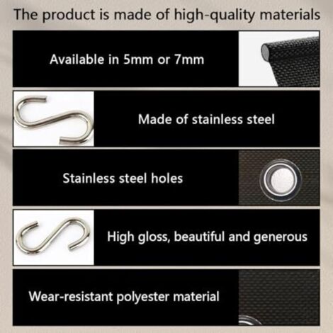 Pack of 10 eyelets for piped rails, 10 awning hooks, S-hooks, 5/6 mm ...