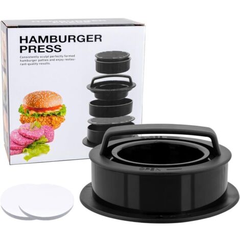 3-in-1 Hamburger Press, Burger Press, Non-Stick Hamburger Mold ...