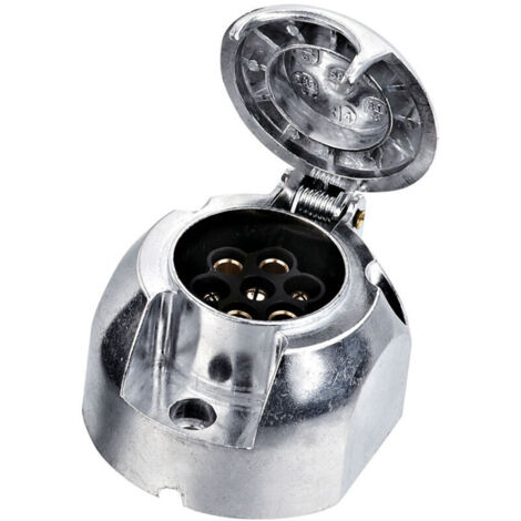 7-Pin Metal Trailer Plug, 12V Waterproof Male 7-Pin Metal Trailer Plug ...