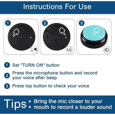Dog talking buttons, dog buzzer with recording function, smart dog toy ...