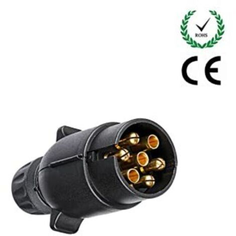 7-Pin Trailer Plug, 12V Waterproof Male 7-Pin Trailer Plug Connector ...