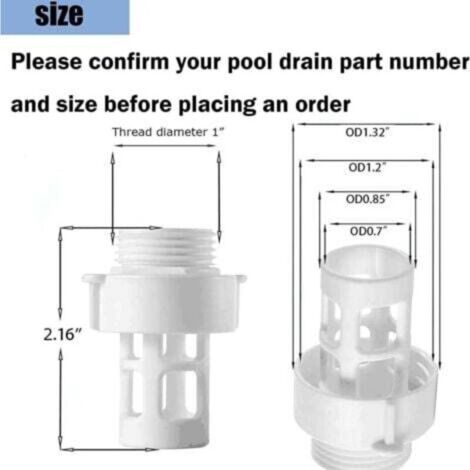 Pool hose drain connector, 3 pieces, hose adapter, drain plug for Intex ...