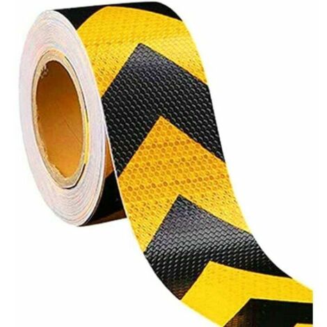 Danger Arrow Sticker, Yellow and Black Reflective Tape, Reflective ...