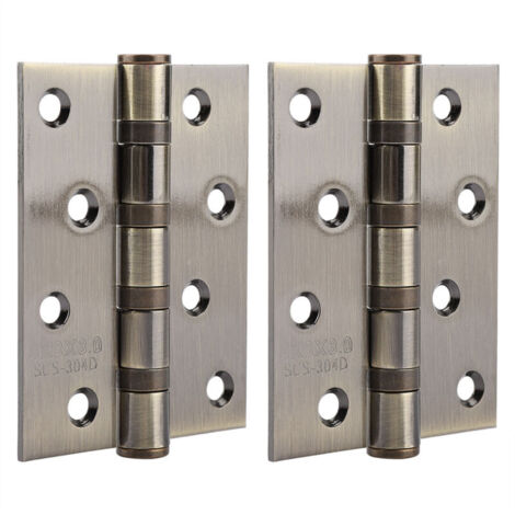 Door Hinges, Heavy Duty 4 Inch 3mm Stainless Steel Hinges, Silent ...