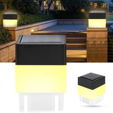 Solar LED Lamp, Warm White Square Solar Square LED Light for Outdoor ...