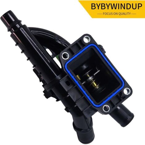 Engine coolant thermostat with housing and sensor. Compatible with ...