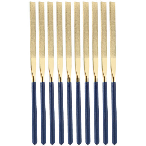 10pcs Diamond Files, High Wear Resistance Diamond Needle Files, Flat ...