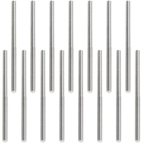 15 Pieces M6 x 100mm Threaded Rod, Stainless Steel M6 Threaded Rods ...