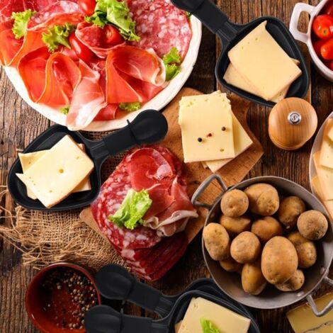 Non-stick raclette pans. Set of 1 to 12 pieces. Mini raclette triangle ...