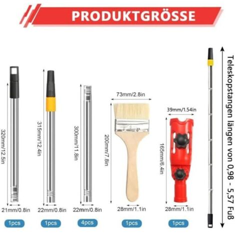 Multi-angle paintbrush extension, paintbrush, wall paint extension bar ...