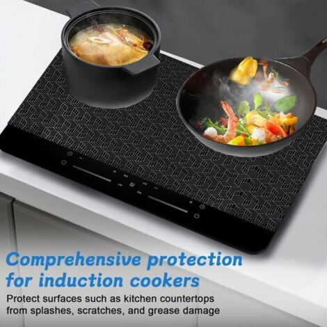 Induction hob protective mat - 52 x 78 cm - Large silicone protective ...
