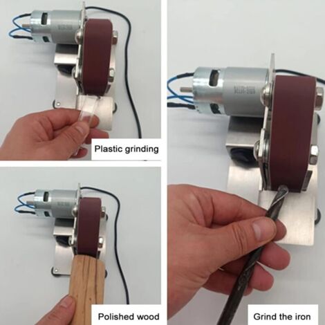 Mini belt sander – Electric knife sharpener, 7 adjustable speed sander ...