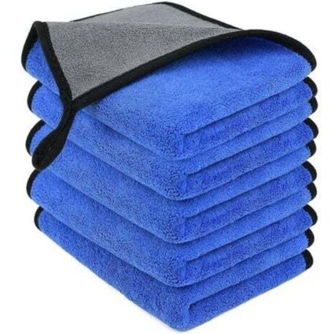 5PCS Microfiber Cloths, Reusable Microfiber Cleaning Cloths for Window ...