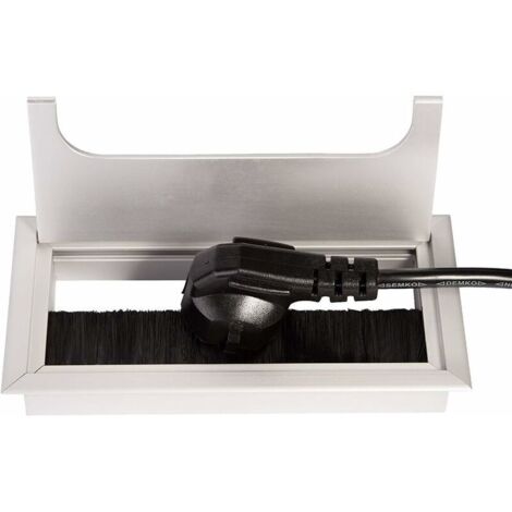 Rectangular desktop cable grommet 80 x 280 mm, cable grommet for office ...