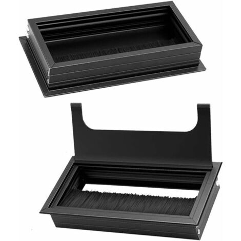 Cable Grommet Cover, 3 Pieces, Square, Black, Recessed Cable Grommets ...