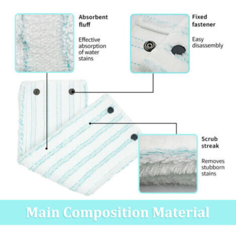 Replacement mop heads, microfiber mop heads for Leifheit Clean Twist M ...