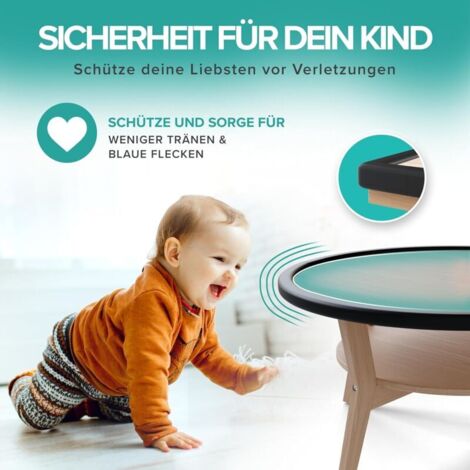 Self-adhesive baby edge protectors (black) - Protects crib and table ...