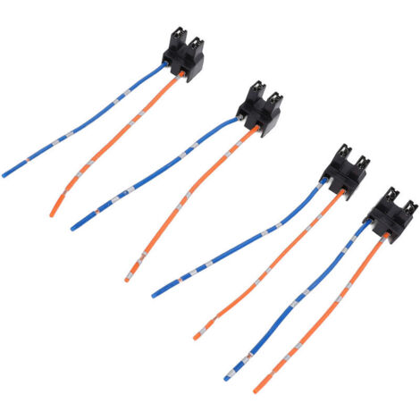 H7 Headlight Socket Wiring Harness, 4 Pieces, Female Connector Wire for ...
