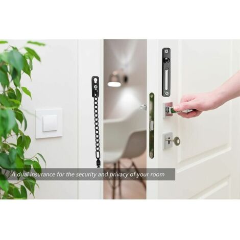 Door latch protection chain, anti-theft door chain, sliding chain ...