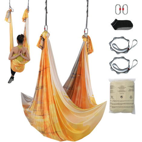 VEVOR Amaca e Altalena per Yoga Aerea, 5,5 Metri, Starter Kit Tessuto ...