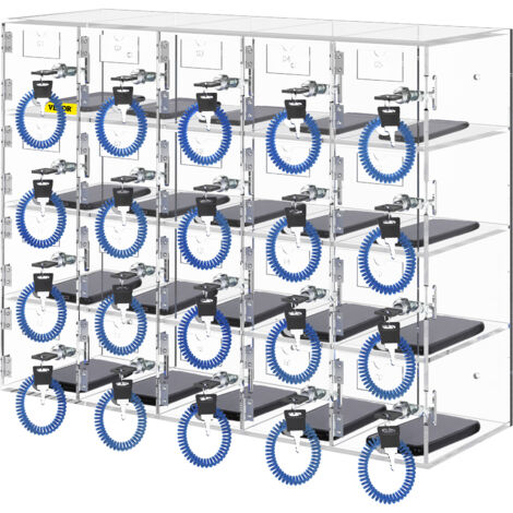 VEVOR Cell Phone Storage Locker, 20 Slots Acrylic Material with Door ...