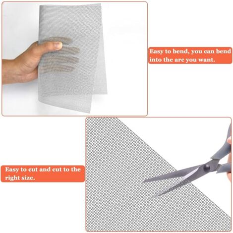 6 Pcs Grillage Anti-insecte Grillage Fin en Inox Acier Treillis ...