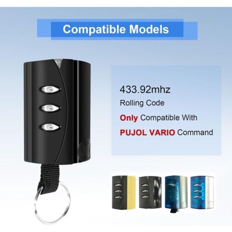 Telecomando 433,92 MHz compatibile solo con PUJOL Vario, telecomando ...