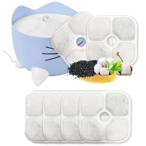 Confezione da 6 cartucce filtranti di ricambio per filtri per fontane ...