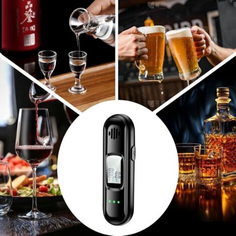 Etilometro per polizia, ricaricabile, con schermo LCD digitale blu ...