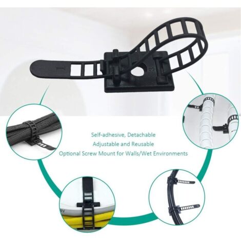 50 fascette adesive con fissaggio a vite - Clip e fascette in nylon ...
