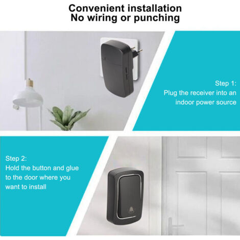 Campanello esterno wireless autoalimentato, campanello di benvenuto ...