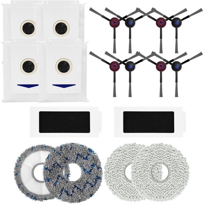 Pack de 12 cepillos laterales para Ecovacs T30 Max y Deebot T30 Pro Omni