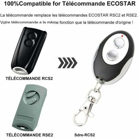 Control remoto Sdre-RSC2 de 433 MHz para portones Ecostar RSC2 y RSE2 ...
