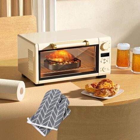 Guantes de horno de algodón de doble capa, resistentes al calor, para ...