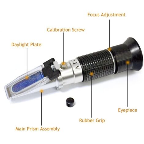 Refractómetro para miel para humedad, Brix y bálsamo, uso 3 en 1, rango ...