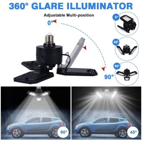 Luces LED para garaje, luz LED de techo para taller, luz LED de 6500 K ...
