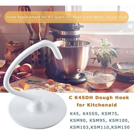 Gancho para masa de repuesto K45DH compatible con batidoras de pie con ...